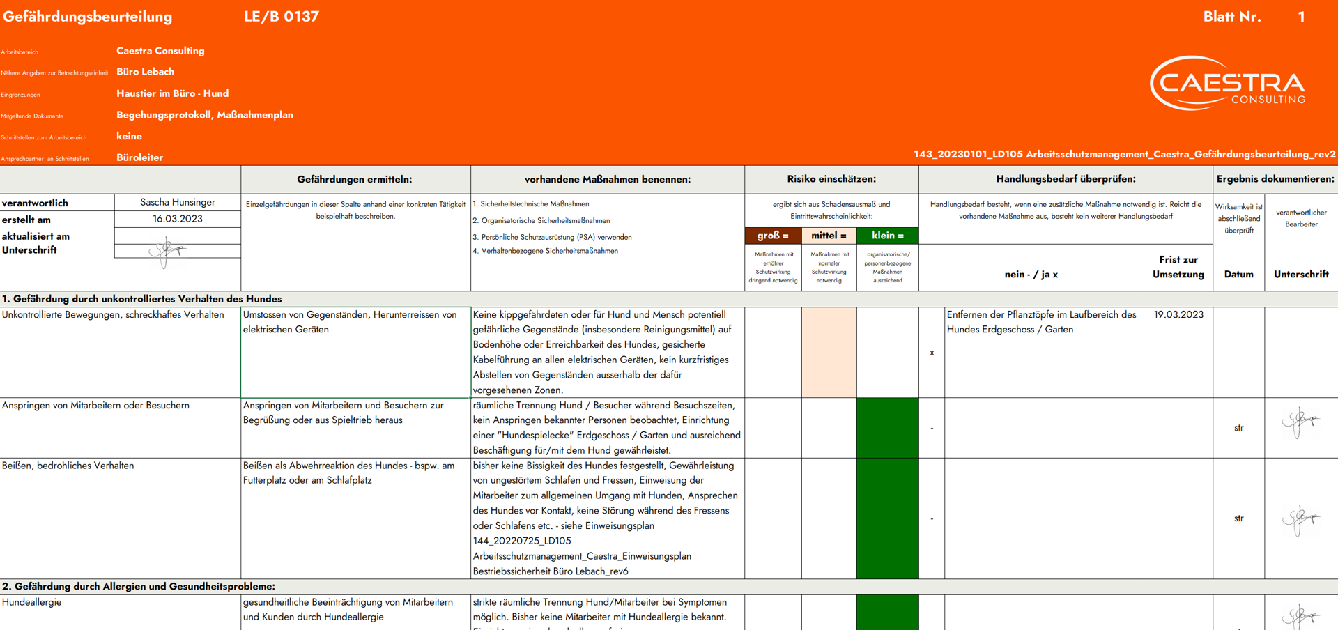 Occupational Safety Management - Dogs in the Office | Caestra Consulting